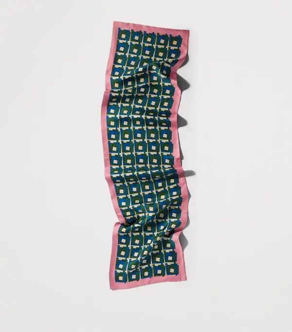 Miu Miu Silk Printed Scarf - Pink