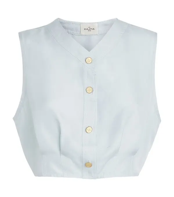 Le Kasha Silk Haima Cropped Shirt