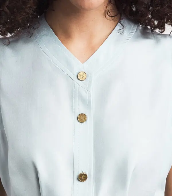 Le Kasha Silk Haima Cropped Shirt