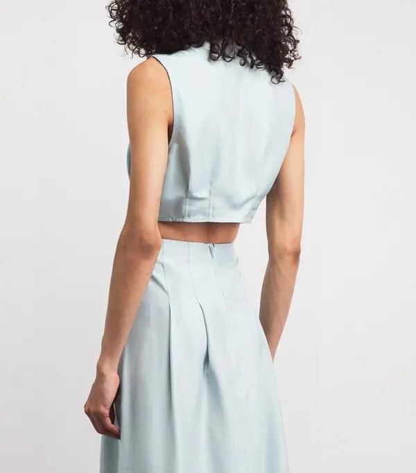 Le Kasha Silk Haima Cropped Shirt