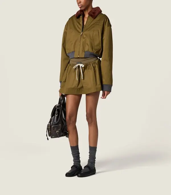 Miu Miu Shearling-collar Bomber Jacket