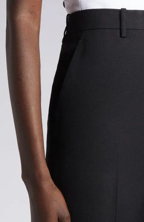 TOM FORD Panama Wool & Silk Tailored Trousers - Black