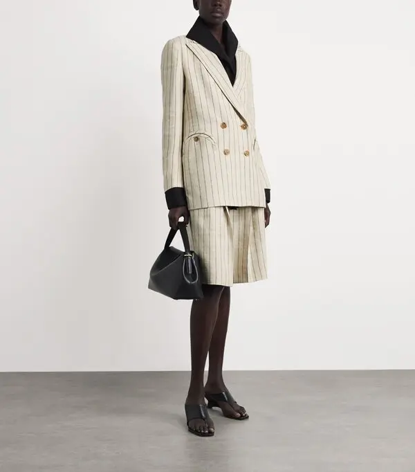 BLAZÉ MILANO Pinstripe Tailored Shorts