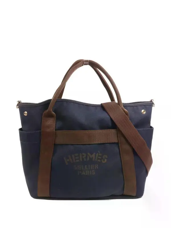 Hermès Grooming Two-way Handbag - Blue