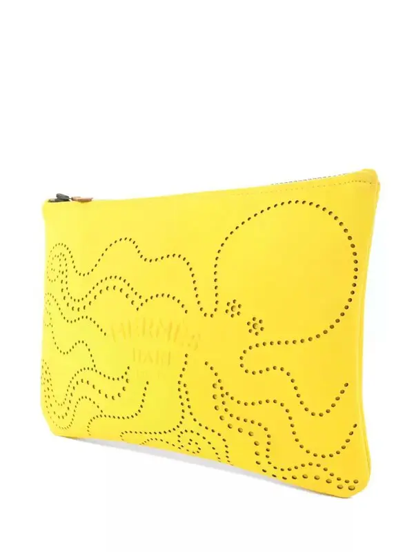 Hermès Medium Neobain Poulpe Fiction Clutch Bag - Yellow