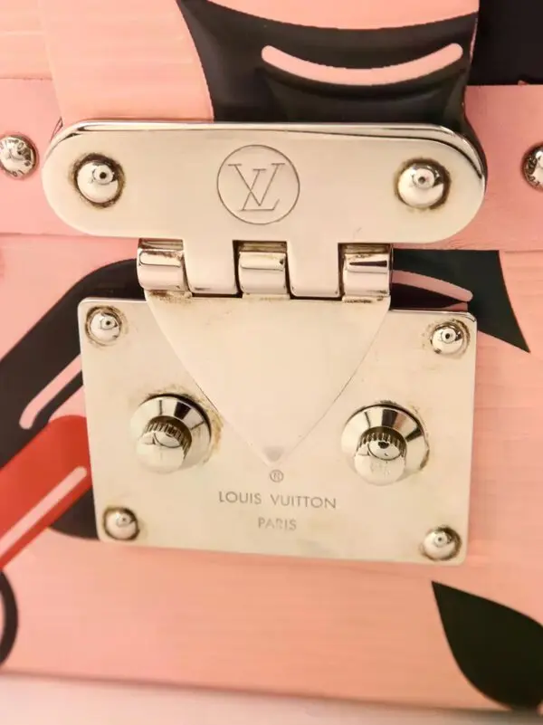 LOUIS VUITTON Petite Malle Épi Leather Chain-flower Cross Body Bag - Pink