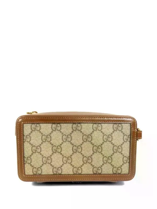 Gucci Gg Supreme Canvas Shoulder Bag - Brown