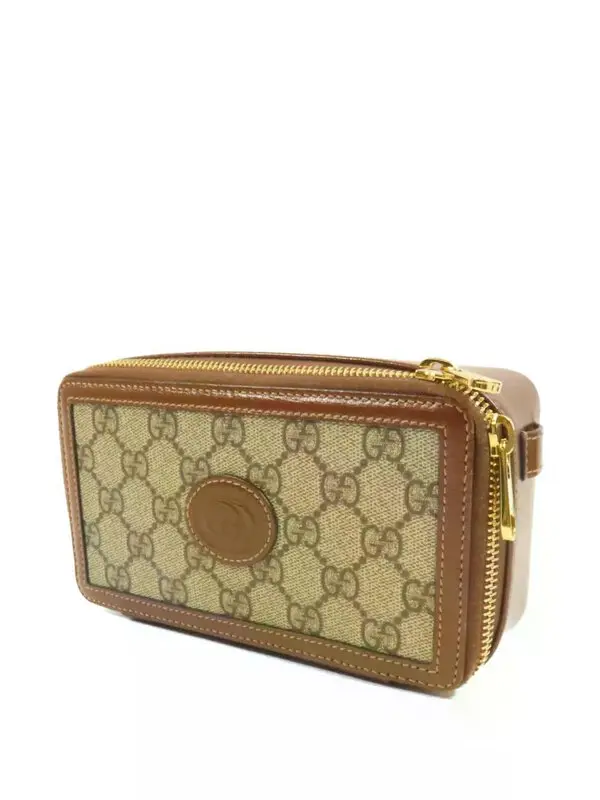 Gucci Gg Supreme Canvas Shoulder Bag - Brown