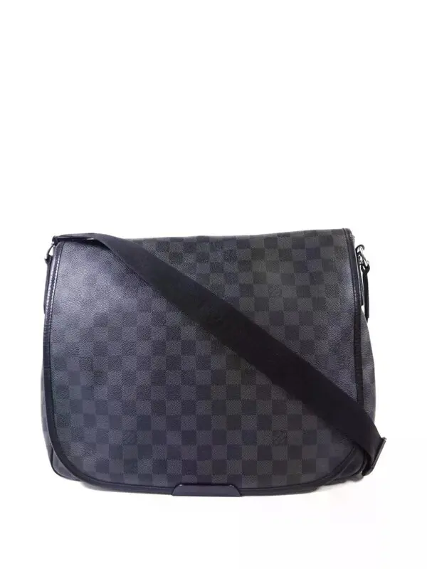 LOUIS VUITTON Damier Graphite Daniel Shoulder Bag - Black