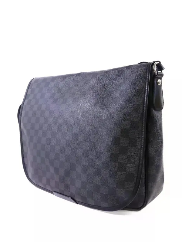 LOUIS VUITTON Damier Graphite Daniel Shoulder Bag - Black