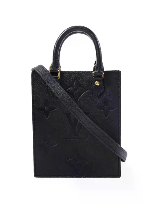 LOUIS VUITTON Petit Sac Plat Tote Bag - Black
