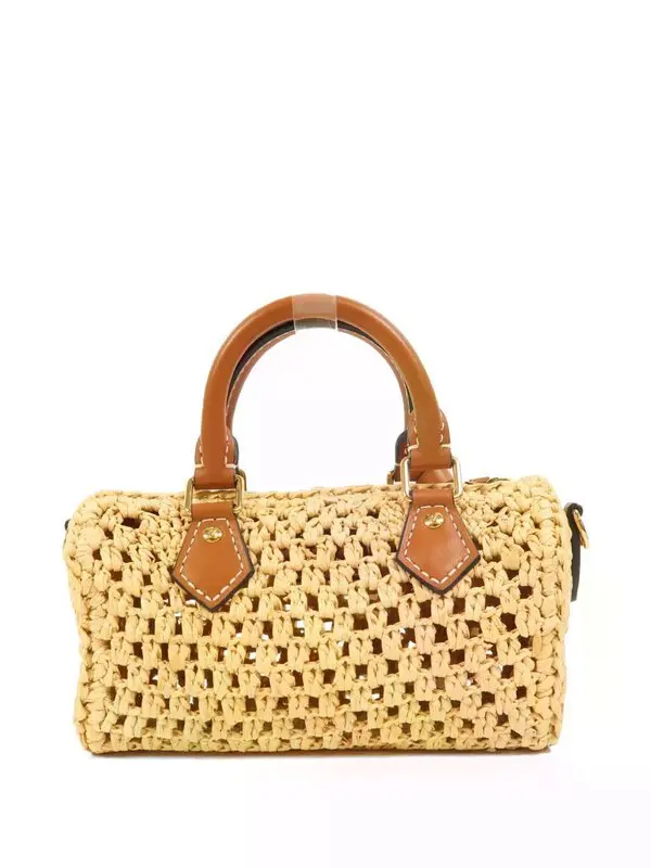 LOUIS VUITTON Nano Speedy Raffia Shoulder Bag