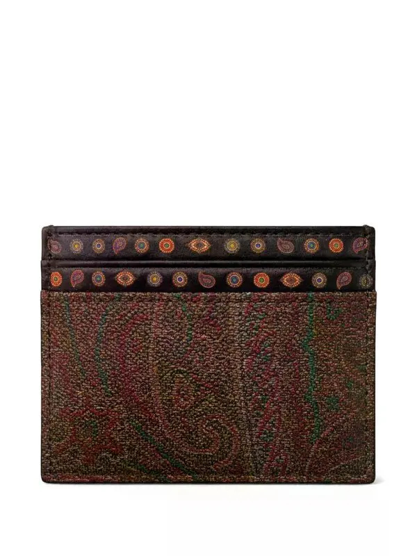 Etro Paisley-print Cardholder - Brown
