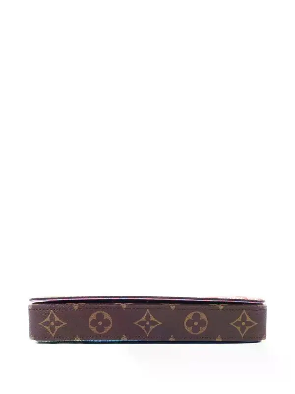 LOUIS VUITTON Felicie Pochette Monogram Tote Bag - Brown