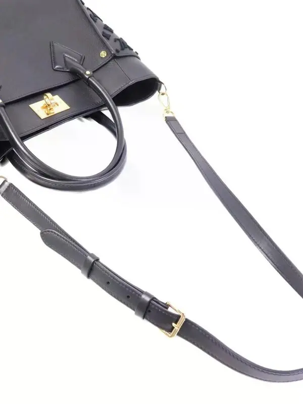 LOUIS VUITTON Monogram Side Panel Tote Bag - Black