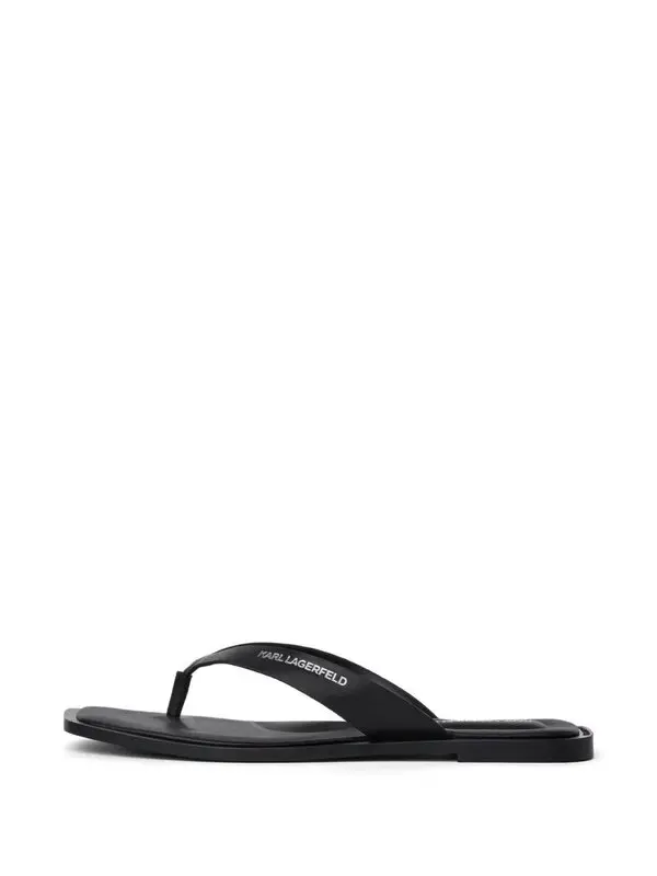 Karl Lagerfeld Kastor Iv Thong Slides - Black