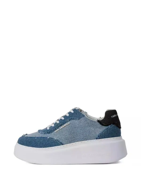 Karl Lagerfeld Anakapri Denim Sneakers With Platform Sole