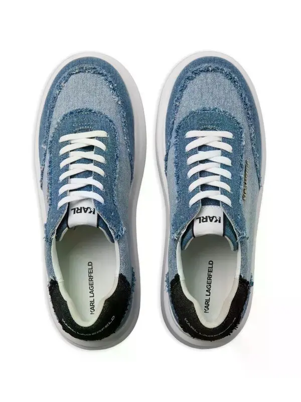 Karl Lagerfeld Anakapri Denim Sneakers With Platform Sole
