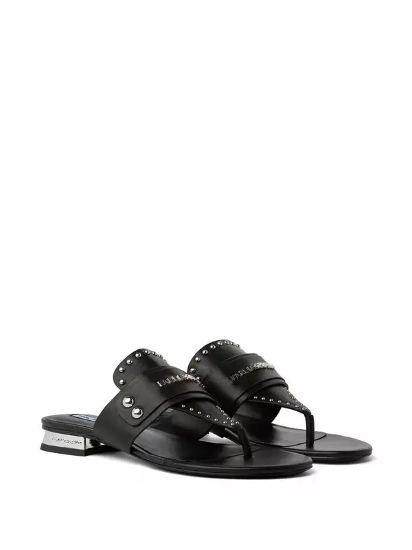 Karl Lagerfeld Roxy Stud-trim Flat Sandals