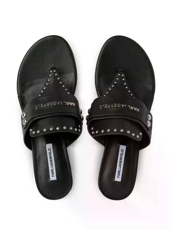 Karl Lagerfeld Roxy Stud-trim Flat Sandals