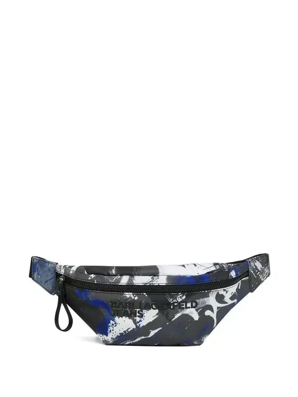 Karl Lagerfeld Graffiti Print Belt Bag - Grey