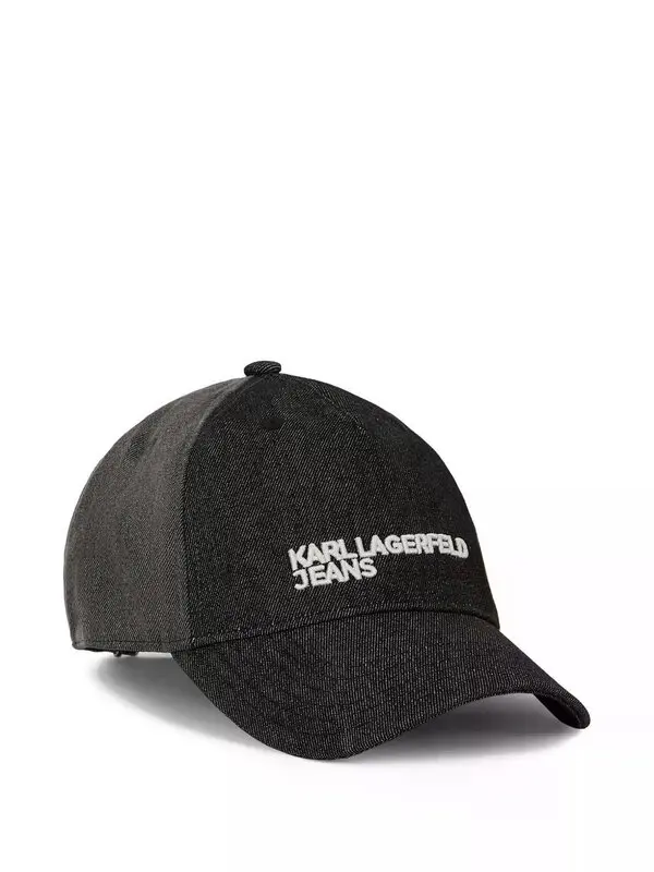 Karl Lagerfeld Two-tone Denim Cap - Black