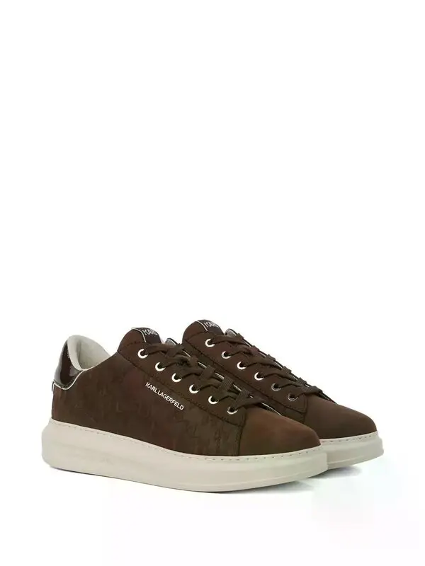 Karl Lagerfeld Monogram Embossed Sneakers - Brown