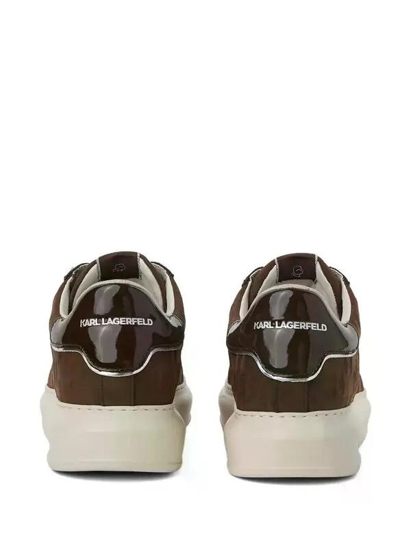 Karl Lagerfeld Monogram Embossed Sneakers - Brown