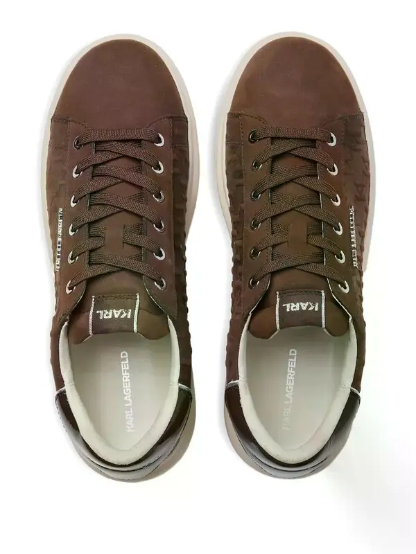 Karl Lagerfeld Monogram Embossed Sneakers - Brown
