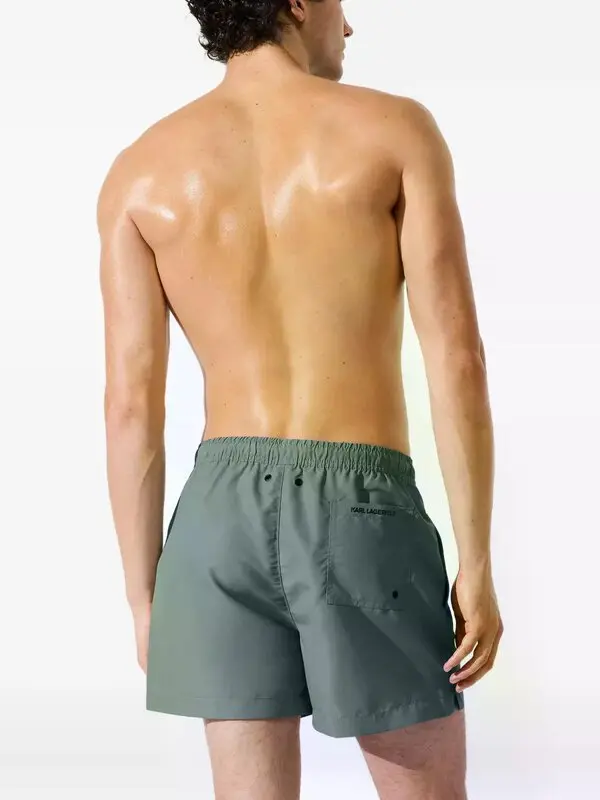 Karl Lagerfeld Drawstring Swim Shorts - Green