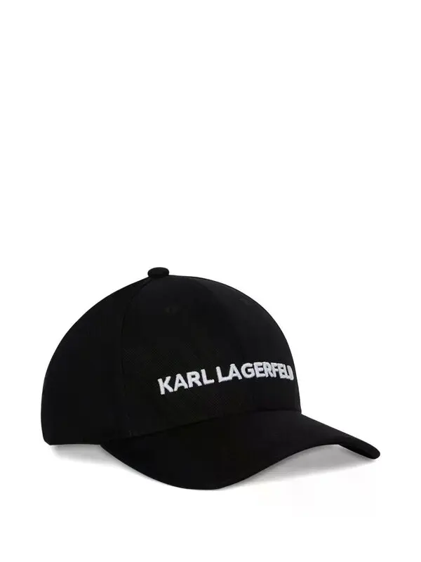 Karl Lagerfeld Logo Embroidery Baseball Cap - Black