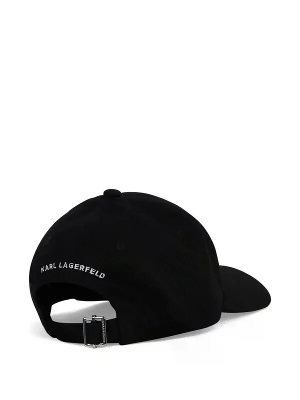 Karl Lagerfeld Logo Embroidery Baseball Cap - Black