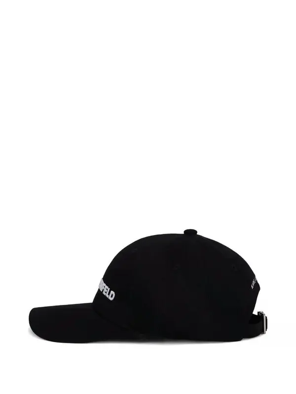 Karl Lagerfeld Logo Embroidery Baseball Cap - Black