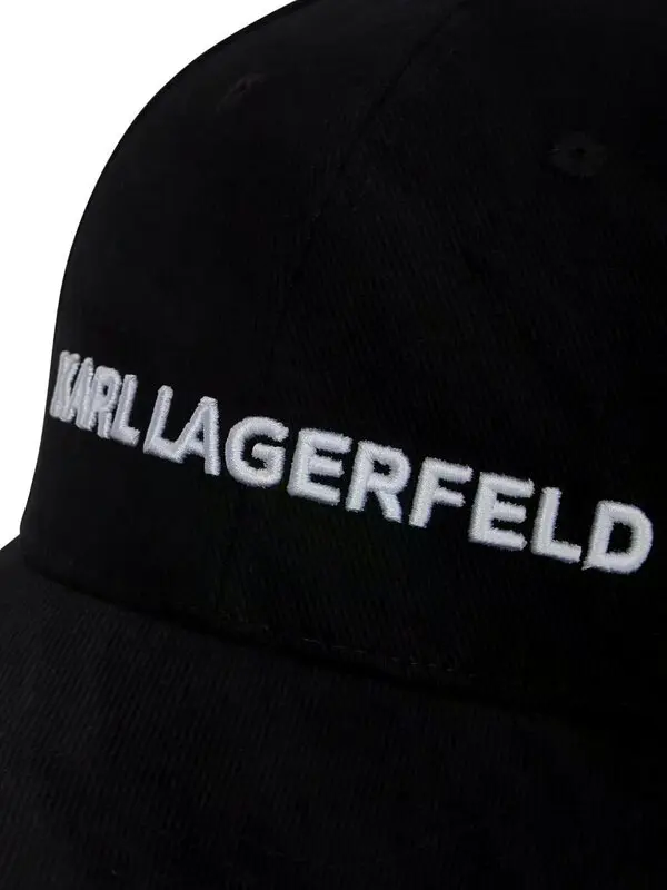 Karl Lagerfeld Logo Embroidery Baseball Cap - Black