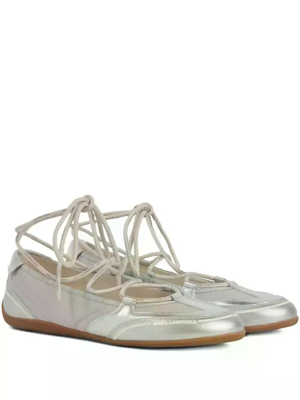Karl Lagerfeld Altia Ballet Flats - Silver