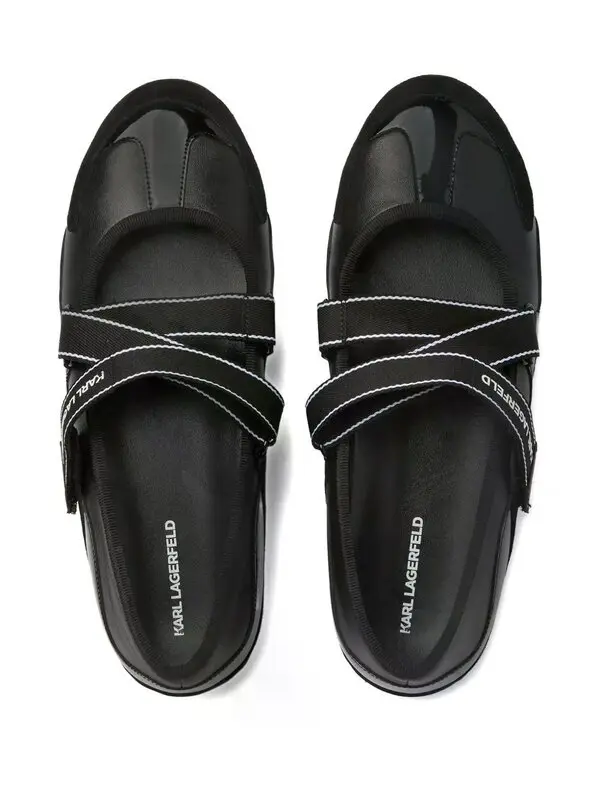 Karl Lagerfeld Altia Kross Strap Flats