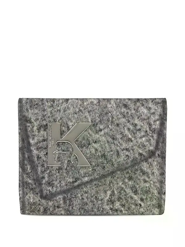 Karl Lagerfeld Geo Logo-plaque Wallet - Black