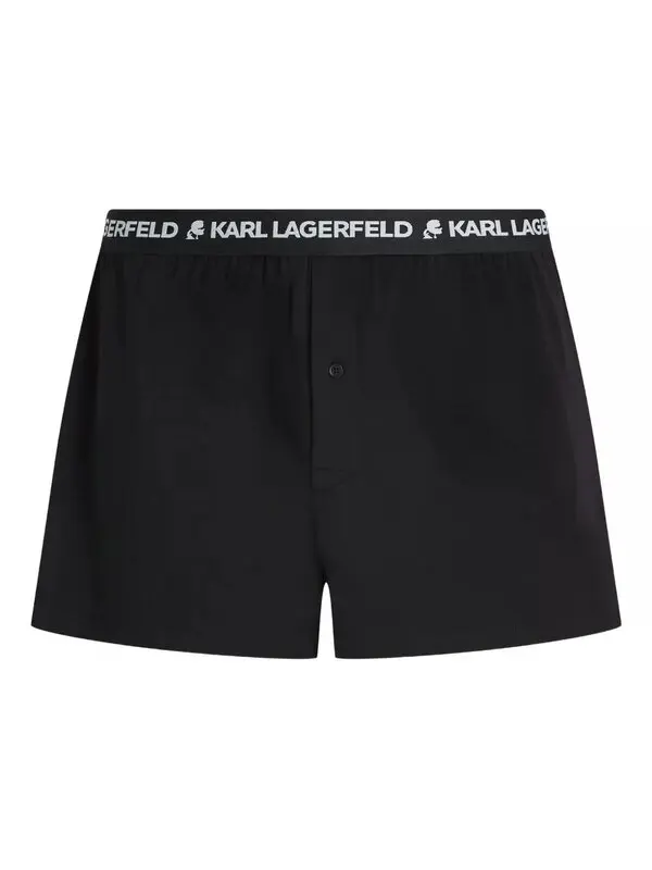 Karl Lagerfeld Logo-waistband Boxers - Black
