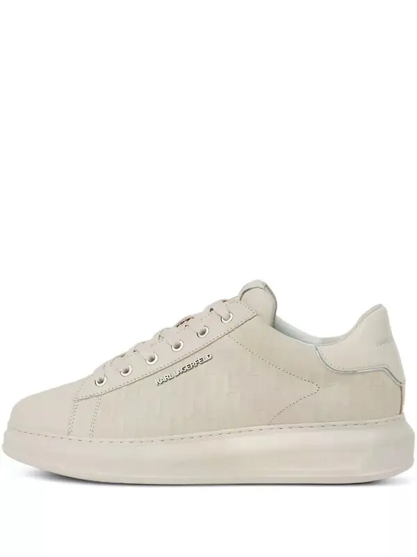 Karl Lagerfeld Kapri Monogram Embossed Sneakers - Neutrals