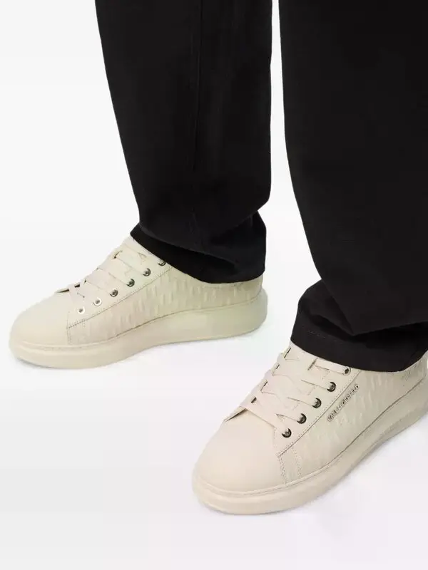 Karl Lagerfeld Kapri Monogram Embossed Sneakers - Neutrals