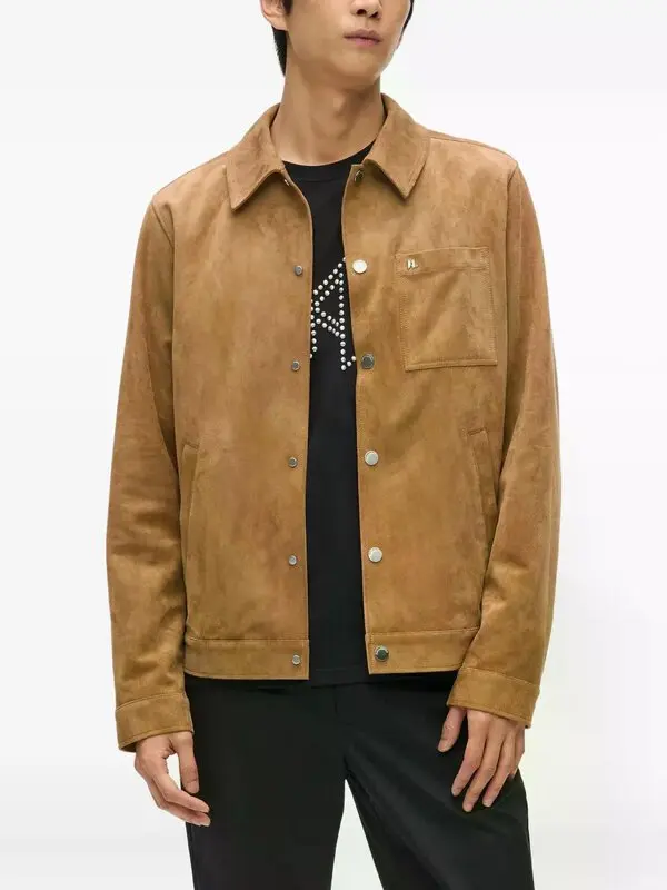 Karl Lagerfeld Faux Suede Trucker Jacket