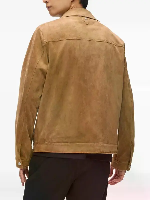 Karl Lagerfeld Faux Suede Trucker Jacket