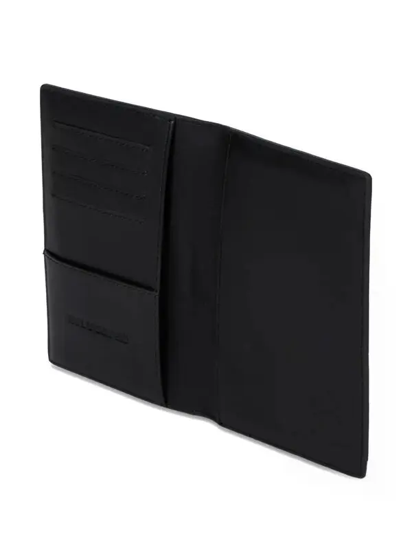 Karl Lagerfeld K/traveller Logo-embossed Passport Wallet - Black