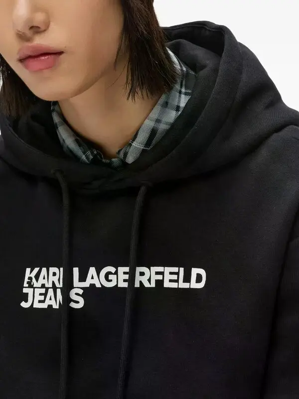 Karl Lagerfeld Logo Patch Beanie Hat