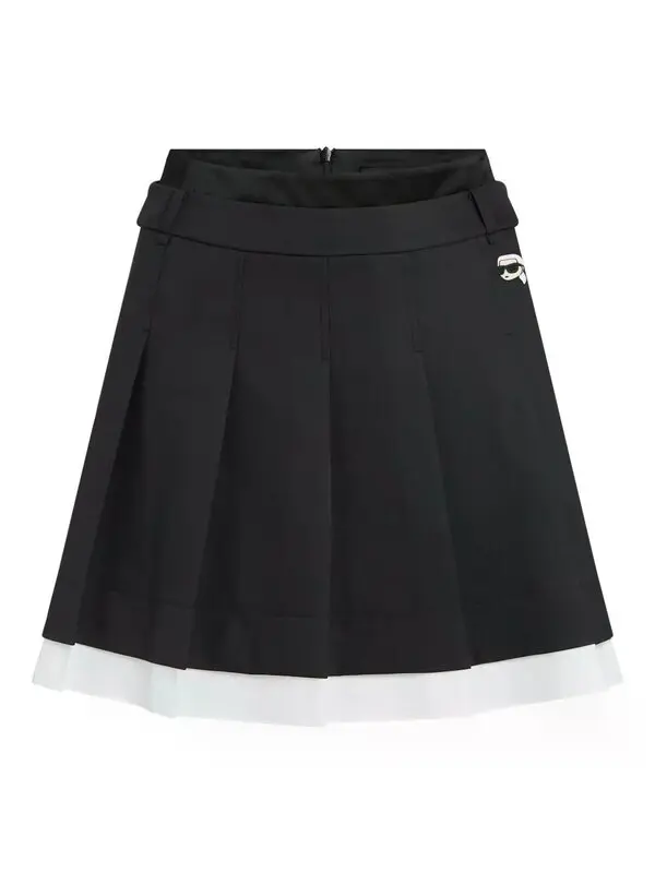 Karl Lagerfeld Ikon Pleated Mini Skirt