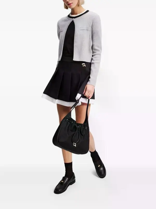 Karl Lagerfeld Ikon Pleated Mini Skirt