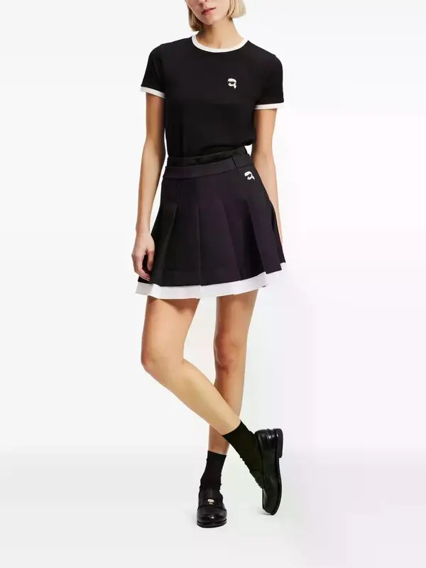 Karl Lagerfeld Ikon Pleated Mini Skirt