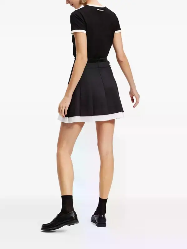 Karl Lagerfeld Ikon Pleated Mini Skirt