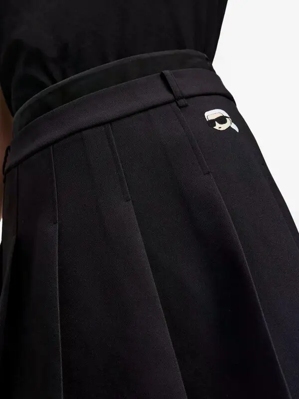 Karl Lagerfeld Ikon Pleated Mini Skirt