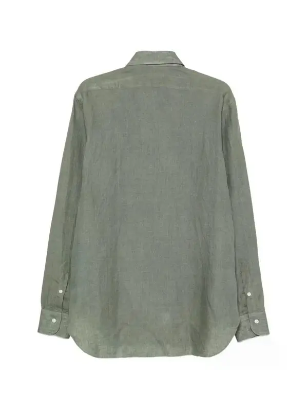 BARBA NAPOLI Curved-hem Shirt - Green